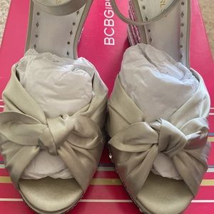 BCBGirls | Shoes | Bcbg Silver Sequin Platform Shoes | Poshmark